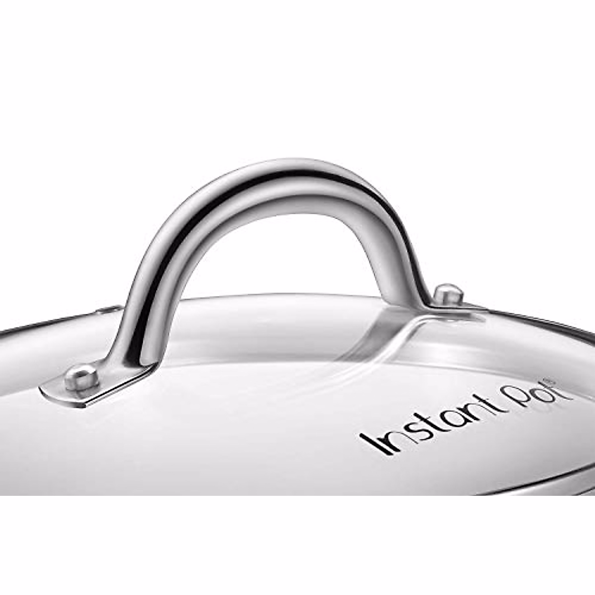 Instant Pot Tempered Glass Lid, 7.6-In, Mini 3-Qt, , Cooking Pot Lid, Stainless Steel Handle and Rim, Clear
