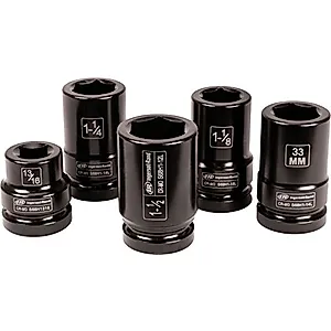 Ingersoll Rand SK8C5TN 1" Drive SAE Deep Truck Service Impact Socket Set (5 Piece)