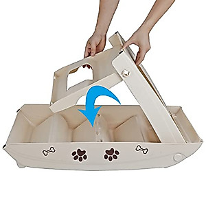 Dog Stairs to Bed Pet Stairs Dog Steps for Small Dogs Washable Carpet Pet Stairs for High Bed Foldable Plastic Pet Steps