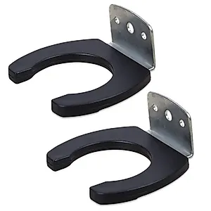 2 Pcs Universal Microphone Wall Hanger Hook Holder Stand Bracket for Home Hotel Karaoke Use, Black