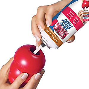 KONG - Classic Dog Toys with Easy Treat Peanut Butter Dog Treats, 8 Ounce - for Large Dogs