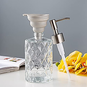 Easy-Tang Silver Soap Dispenser Pump Replacement 304 Rust Proof Stainless Steel Soap Pump Head for Regular Mouth Bottle (2 Packs)