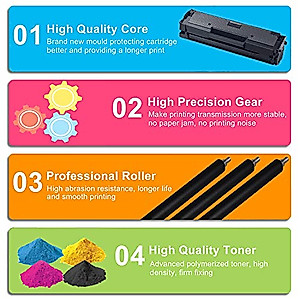 (6-Pack，Black) Compatible 111S 111L MLT-D111L MLT-D111S Toner Cartridge MLTD111S Used for Samsung Xpress Xpress SL-M2020 M2020W M2022 M2022W M2026 M2070FW M2070 Printer, by 4Benefit