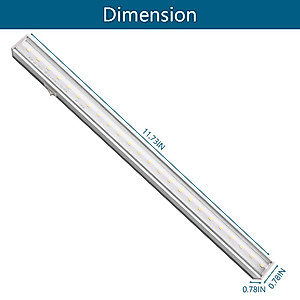 Barrina LED Under Cabinet Lighting, 12 inches, 5W 600LM 5000K, Super Bright, Separately Controllable Shop Light, Strip Lights Bar, Under Counter Lighting Fixture for Kitchen, Cupboard, 6-Pack