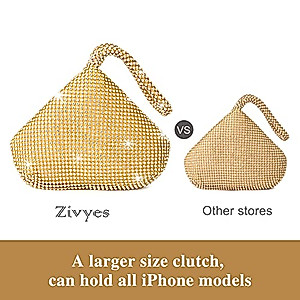 Evening Clutch Purses for Women Rhinestone Clutch Diamond Purse Bag 1920s Flapper Handbag Night Wedding Formal Crystal Purse