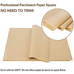 YL TRD 200 Pcs Unbleached Parchment Paper Sheets, 8x12 Inch Parchment Sheets, Uses for Baking Cookies, Cooking, Air Fryer, Grilling (8x12inch)