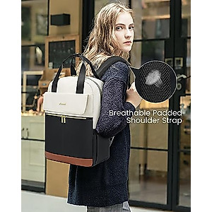 LOVEVOOK Laptop Backpack for Women, Cute Laptop Bag with USB Port, Waterproof Travel Work Backpack Purse, Anti-Theft Backpacks Casual Computer Daypack Nurse Teacher Bag