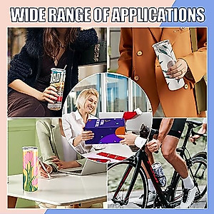 Griart 8 Pack 20 oz Sublimation Tumbler Blank Bulk Skinny Straight Hot & Cold Double Wall Insulated Tumbler with White Boxed,Lid,Plastic & Metal Straw,Rubber Bottom,Brush,Sublimation Paper,Shrink Wrap