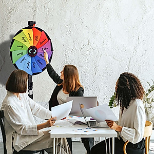 WinSpin 24" Dual Use Prize Wheel Tabletop and Floor Stand Adjustable 12 Slots Heavy Duty Dry Erase Spinning Fortune Wheel for Carnival Spinner Game & Tradeshow, Breeze Wheel Series