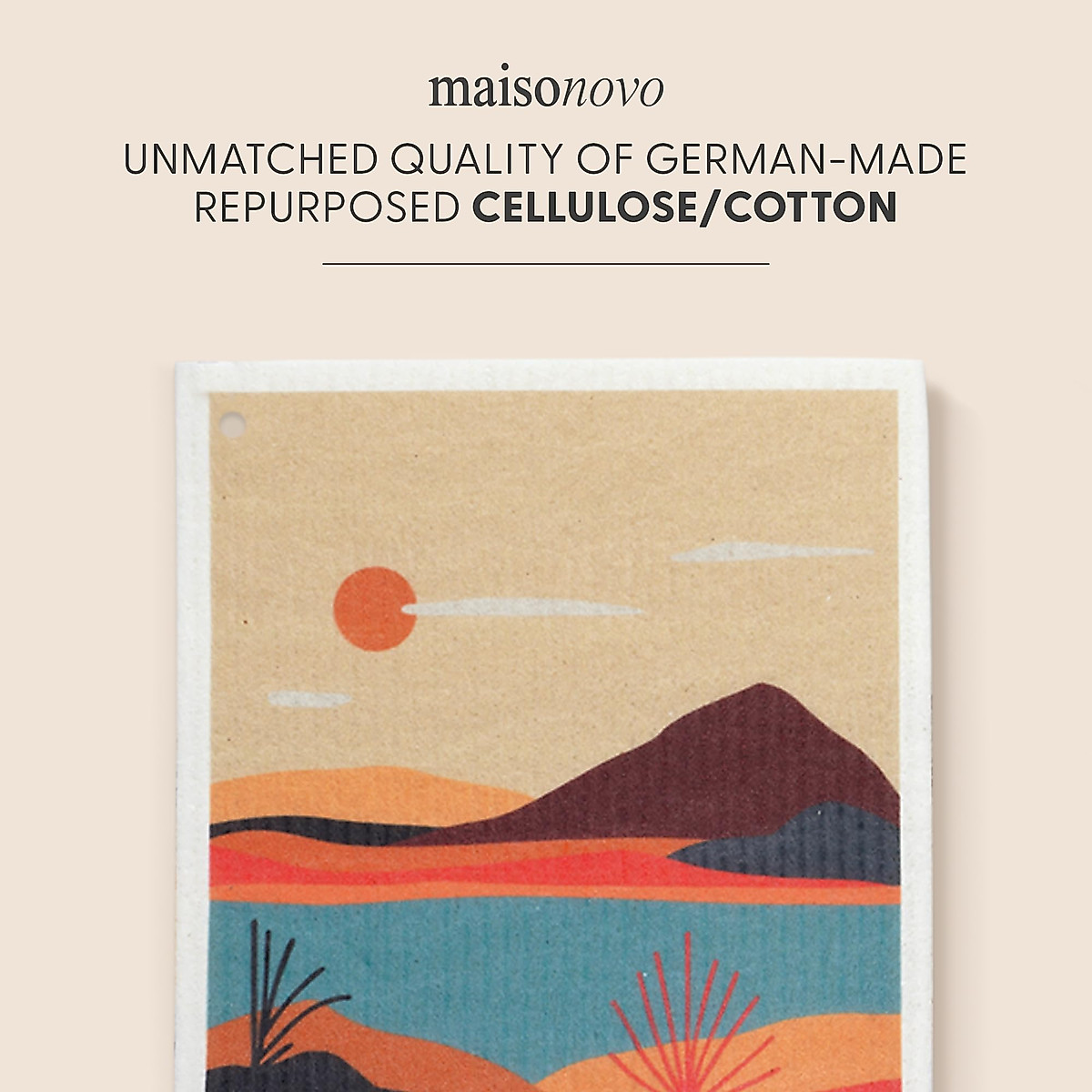 MAISONOVO Dishcloth Abiquiu x 4 with Kyoto x 6