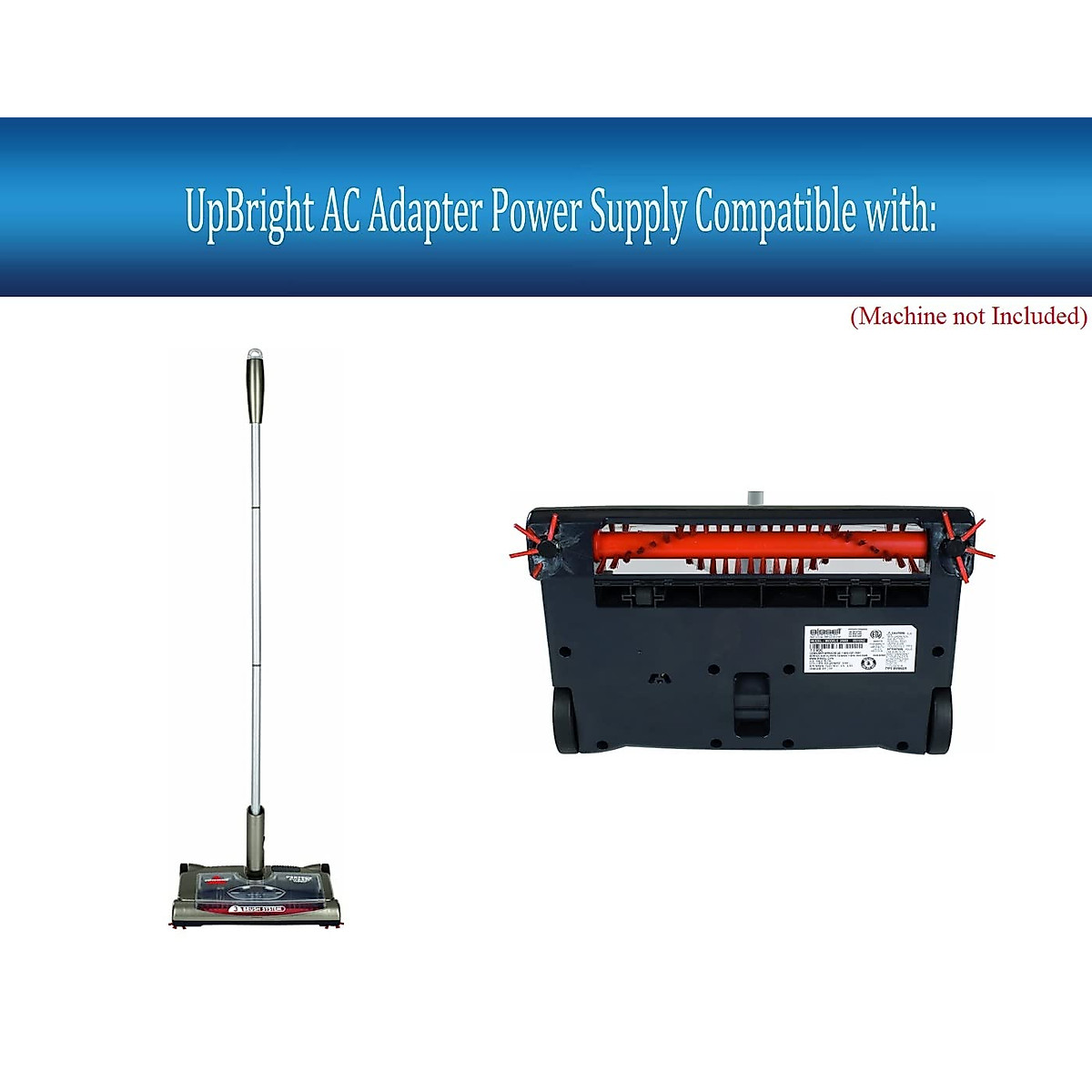 UpBright 10.5V AC Adapter Compatible with Bissell Perfect Sweep Turbo 2880 2800 2810 2880E 2880W 2880A 2880B 2880C 28801 28802 28803 7.2V DC Battery Sweeper Vacuum HK D9-150 RY105020US 9V Charger