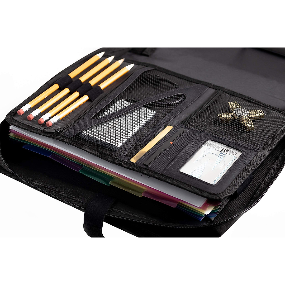 Gearilla Large 3 Ring Binder with Zipper - 3" Blacked Out, O-Ring, Ultra Rugged and Durable Handle, Tablet/Laptop Sleeve, with Tactical Carrying Handle and Shoulder Strap