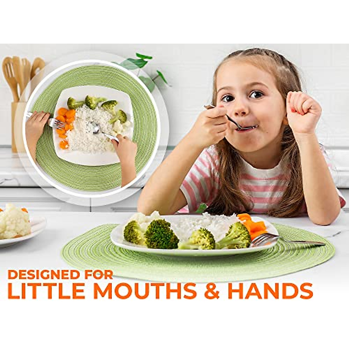 Zulay Kitchen 4-Piece Toddler Silverware Set - Toddler Utensils for Self Feeding - Smooth Edged Kids Silverware Stainless Steel, Mirror Polished, Dishwasher Safe (4 Forks)