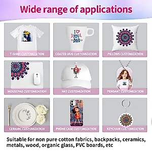 Methdic Sublimation Paper 8.5x11 Inch Instant Dry 125 Sheets Sublimation Blanks Transfer Paper For Inkjet Printer ，105gsm