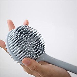 TBMAKE Body Brushes Long Handle Double-Sided Bath Shower Brush Back Massage Exfoliation Wisp Body Scrub Brush (Color : Blue)