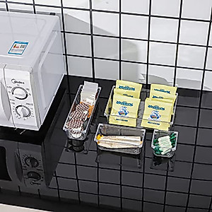 Cq acrylic 16-Piece Clear Plastic Drawer Organizer Tray for Makeup, Kitchen Utensils, Jewelries and Gadgets,4 Sizes Plastic Vanity Drawer Organizers and Storage Bins Clear