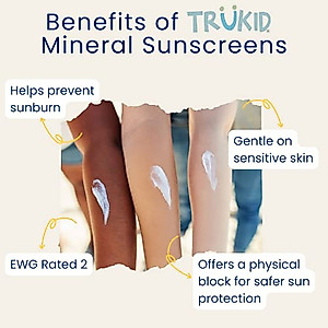 TruKid Eczema SPF 30+ Sunscreen - UVA/UVB Protection for Sensitive and Irritated Skin, Unscented, NEA-Approved for Eczema, Reef Safe, Planet-Friendly, Non-Nano, 3.4 oz