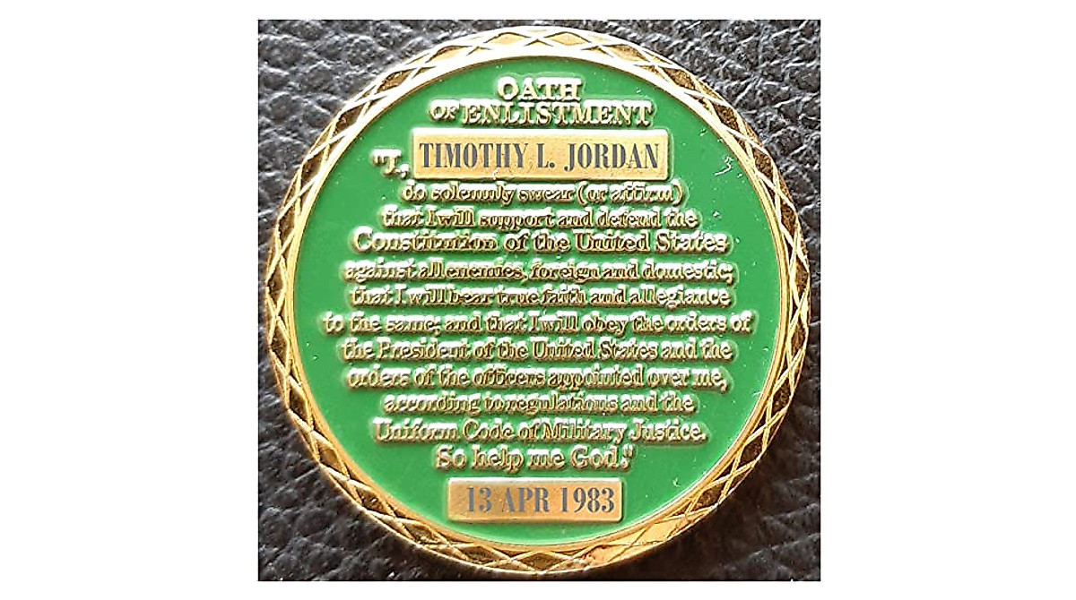 US Army Oath Challenge Coin - Custom Engraving Available