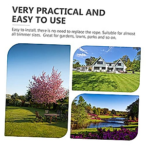 SECFOU 5pcs String Blades Cutter Lawnmower Shears Pruning Tool Grass Lawn Brush Park Replacement Head Mower Electric for Accessories Cordless Trimmer Steel Garden Silver Metal