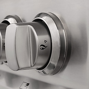 ZLINE 30 in. 4.0 cu. ft. Legacy Dual Fuel Range with 4 Burner Gas Cooktop and Electric Convection Oven in Stainless Steel and Black Matte Door (RA-BLM-30)