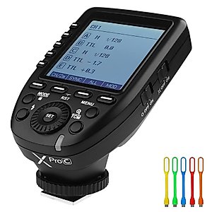 Godox Xpro-C E-TTL High Speed Sync 1/8000s 2.4G Wireless X System Flash Trigger Transmitter Compatible for Canon Cameras, 11 Customizable, 5 Group 4 Function Buttons Offer Convenient Manipulation