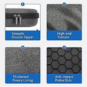 Yinke Smart Case for New Apple AirPods Max Supports Sleep Mode, Hard Organizer Portable Carry Travel Cover Storage Bag (Dark Grey-Twill)