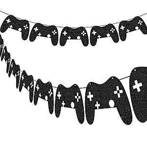 2 Pieces Video Game Controller Banner Game Controller Birthday Party Supplies Game on Birthday Decorations Game Themed Birthday Garland Video Game Party Decorations
