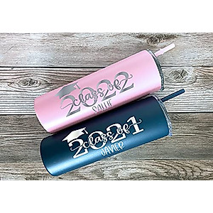 AVITO 20 oz Personalized Graduation Tumbler, Laser Engraved Graduation Gift, Class of 2024, 2023, Senior 2024, 2023, Graduation Keepsake, Grad Gift for Him