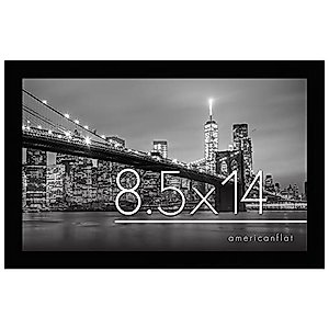 Americanflat 8.5x14 Picture Frame in Black - Engineered Wood with Shatter Resistant Glass - Horizontal and Vertical Formats for Wall