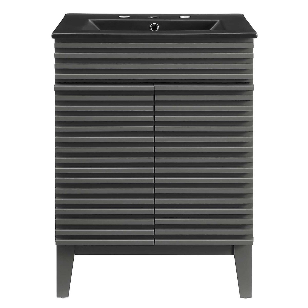 Modway Render 24" Bathroom Vanity with Sink in Gray Black