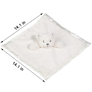 BEILIMU Bear Security Blanket Soft Baby Lovey Fluffy Blanket Unisex Lovie Snuggle Toy Baby Bear Stuffed Gift for Newborn, Boys and Girls, 14 Inch