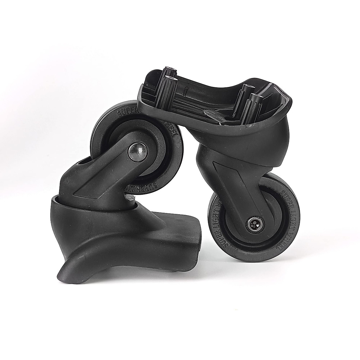 TarppedRock Replacement Luggage Wheels for Suitcases Repair, Set of 4, Luggage Spinner Wheel Replacement Repair Casters for Travel Customs Trolley Bag (TR44R - 4 Pcs)