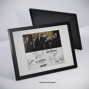 Ikonic Fotohaus the 6 James Bond 007 Agents Daniel Craig Sean Connery Movie Cast Signed Photo Autograph Print Wall Art Home Decor