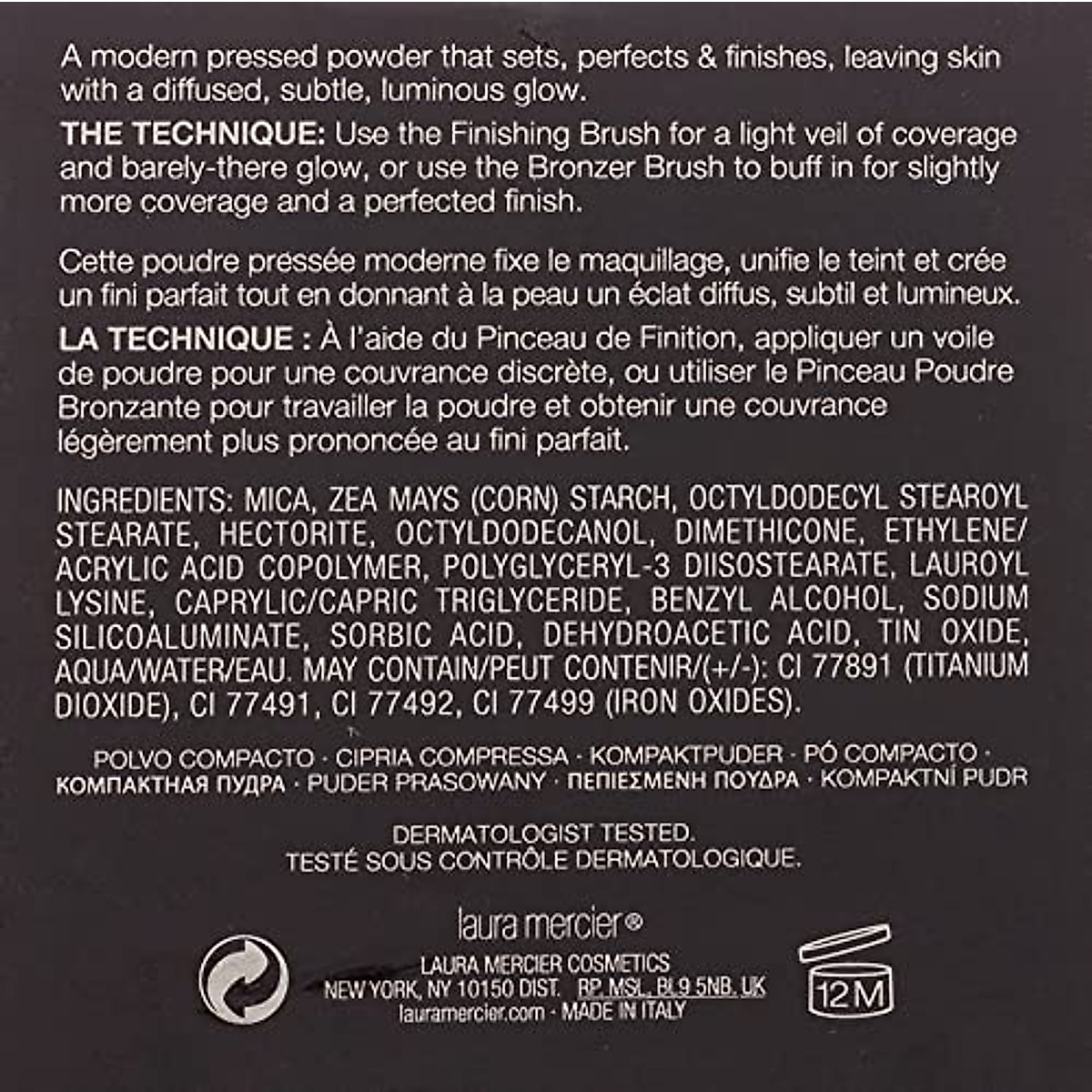 Laura Mercier Candleglow Sheer Perfecting Powder, Light To Medium, 0.3 Ounce