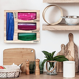 Party Funny Ziplock Bag Storage Organizer and Dispenser for Kitchen Drawer, Suitable for Gallon, Quart, Sandwich & Snack Variety Size Bag (1 Box 4 Slots)