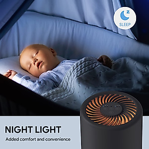 FULMINARE Air Purifiers for Bedroom H13 True HEPA Air Filter 2 Pack(PU P05 White and Black)