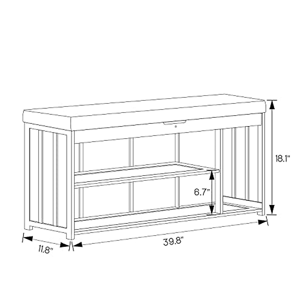 MoNiBloom Shoe Bench Entryway, Bamboo Upholstered Shoe Rack Entryway Storage for High Heels Sneakers Sandals Slippers - Brown (2 Shelves, Brown)