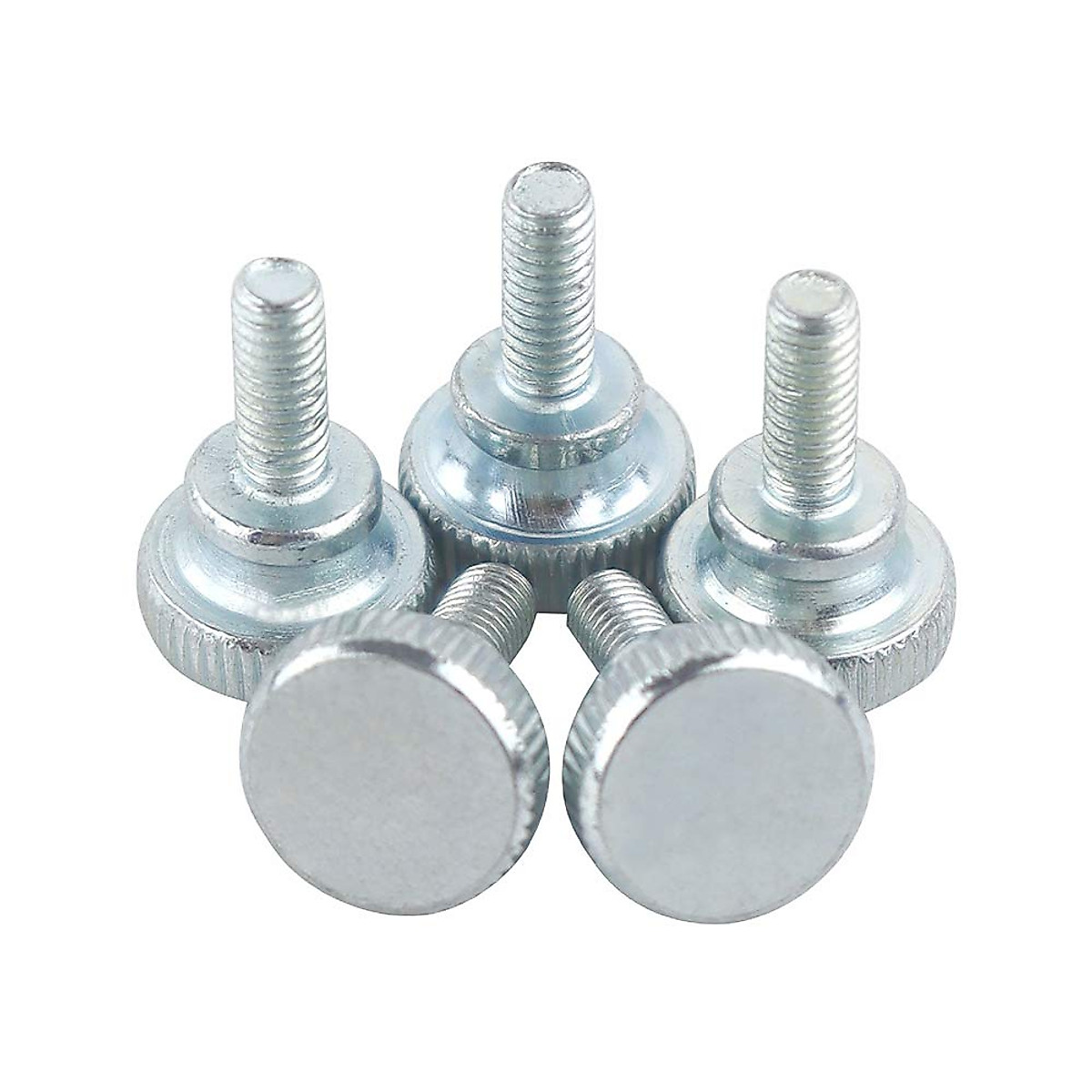 30Pack M4x10mm Thumbscrew Threaded Knurled Grip Knobs Thumb Screw, Flat Knurled Head Fully Threaded Thumbscrews Bolts Fastener, Vesa Screws, Monitor Mount Screws for TV and Monitor Mount