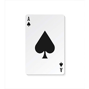 Ambesonne Ace of Spades Duvet Cover Set, Simplistic Composition with Casino Style Gambling Themed Print, Decorative 3 Piece Bedding Set with 2 Pillow Shams, Queen Size, Gray