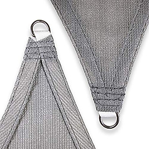 Amgo 12' x 16' Grey Rectangle Sun Shade Sail Canopy Awning, 95% UV Blockage, Water & Air Permeable, Commercial and Residential, for Patio Yard Pergola, 5 Years Warranty (Available for Custom Sizes)