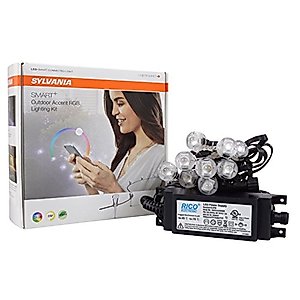 SYLVANIA Smart LED ZigBee RGBW Full Color Outdoor Accent Light Starter Kit, 14', Works with SmartThings and Amazon Echo Plus (75541)