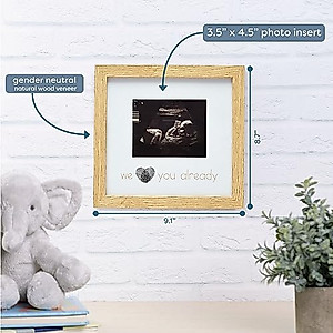 Reece Studio Thumbprint Sonogram Picture Frame, Gender Neutral Baby Keepsake Frame, Family Keepsake, With Included Ink Pad For Mom And Dad's Thumbprints