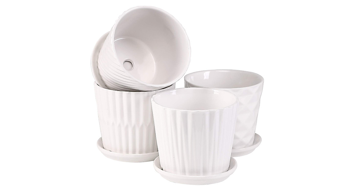 Sietpoek Ceramic Plant Pots - Set of 4 for Succulents