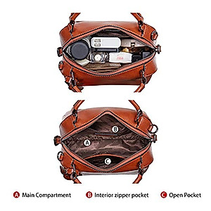 LAORENTOU Vegan Leather Small Handbags for Women Synthetic Leather Purse Square Handbag Shoulder Crossbody Bags for Women (Black)