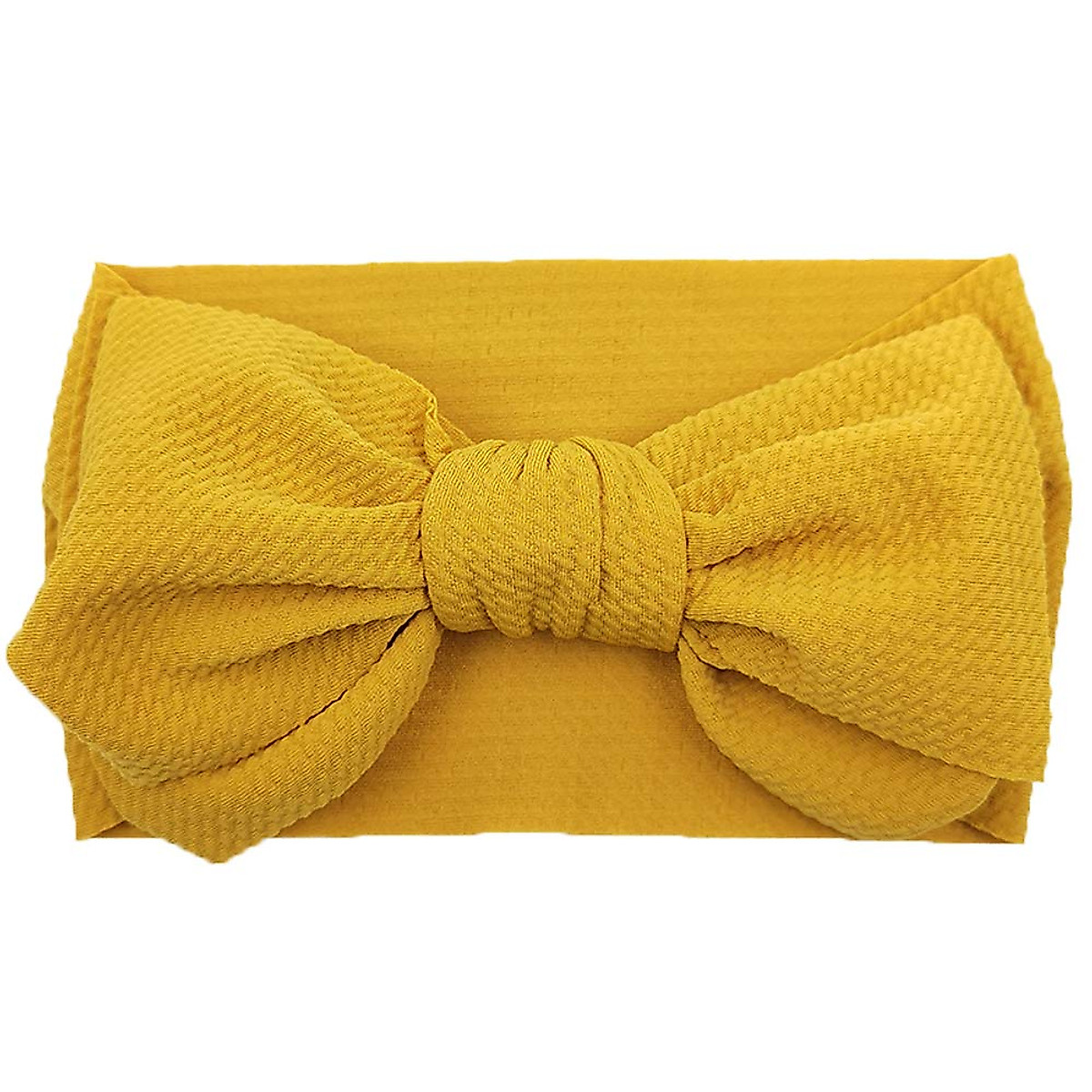 KIDOCHEESE Oversized Bows Baby Girl Headbands with Nylon Elastics, Large Hair Wraps and Accessories for Newborns, Infants, Toddlers