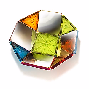 MAGNA - TILES Stardust Set, The Original Magnetic Building Tiles for Creative Open-Ended Play, Educational Toys for Children Ages 3 Years + (15 Pieces Including Glitter and Mirrors)