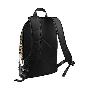 Personalized Sport Volleyball Gold Casual Daypack Bag with Name Custom Backpack for Man Woman Girl Boy Gifts