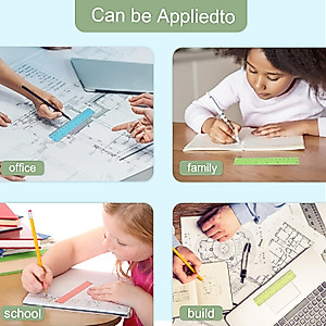 DSLSQD 6 Pack Assorted Color Plastic Rulers - 6 Inch Clear Shatterproof Kids Ruler with Centimeters and Inches