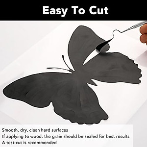 CAREGY Black Permanent Vinyl, Matte Black Adhesive Vinyl for Cricut - 12" x 60FT Black Permanent Vinyl Roll for Cutting Machine,Signs, Home Decoration,Scrapbooking, Craft, DIY Mug Project, Sticker…