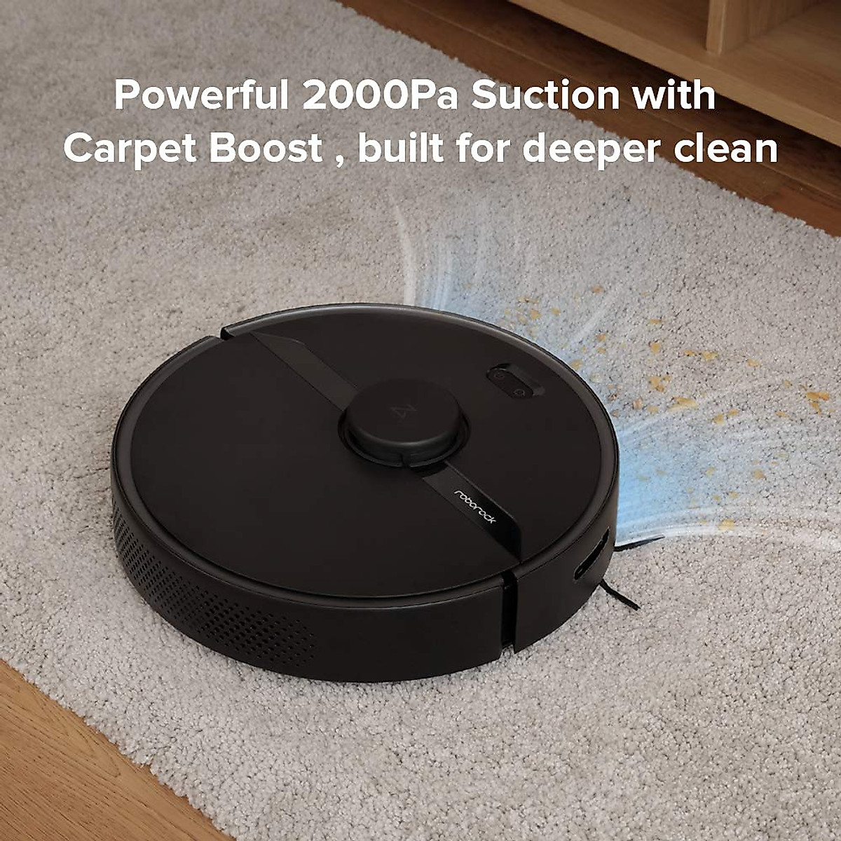 Roborock Renewed S6 Pure Robot Vacuum and Mop, Multi-Floor Mapping, Lidar Navigation, No-go Zones, Selective Room Cleaning, Super Strong Suction, Wi-Fi Connected, Alexa Voice Control (Renewed)